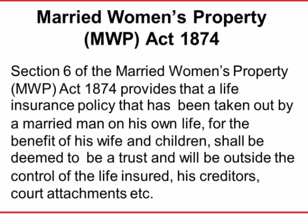 Hey Married Men – Do you know about buying Life Insurance under MWP Act?
