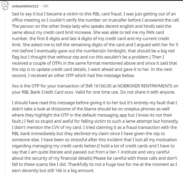 How I survived a Credit Card fraud today! – Experience Sharing