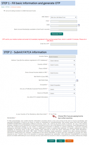 Update your FATCA declaration online in 2 min, if you are an existing ...
